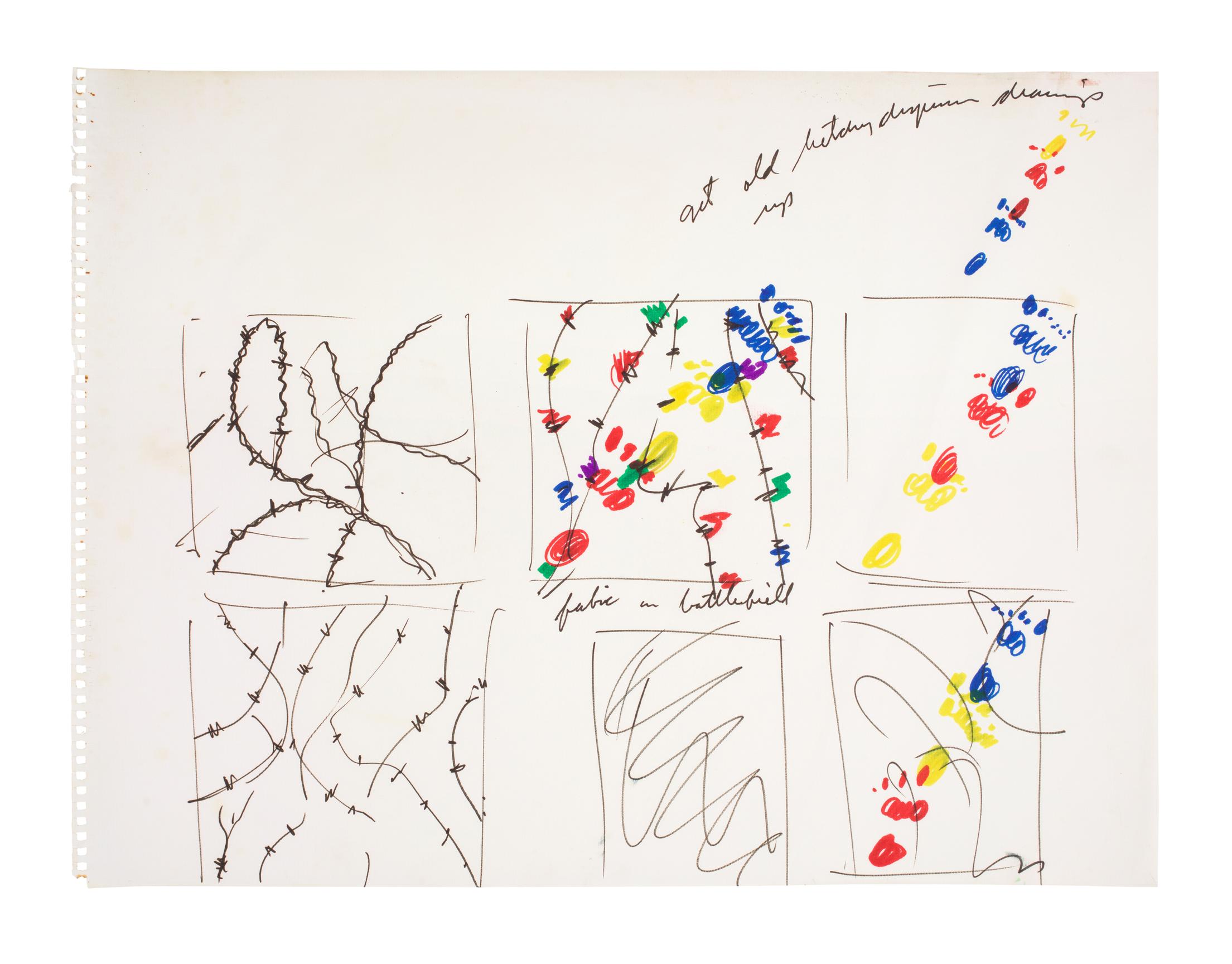 10.D03 Sketches for Borderline Freedom - Artworks - James Rosenquist Studio