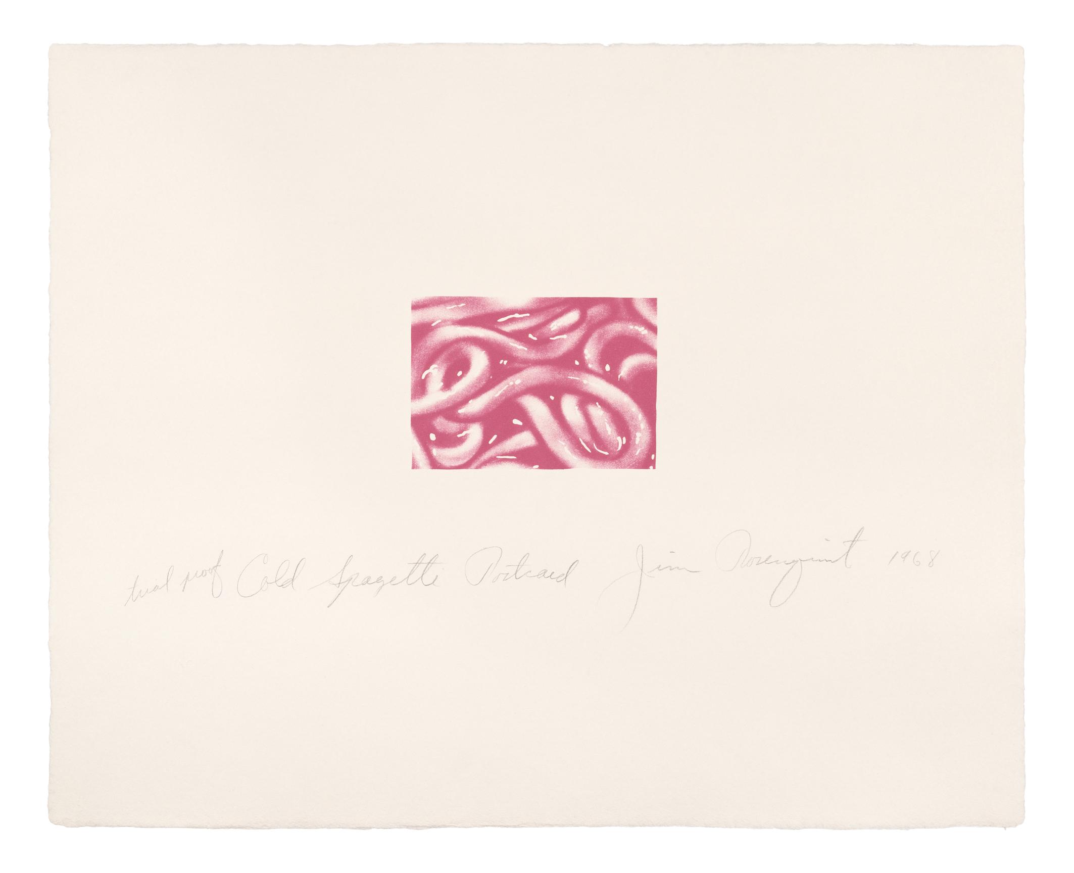 68.E01 Cold Spaghetti Postcard - Artworks - James Rosenquist Studio